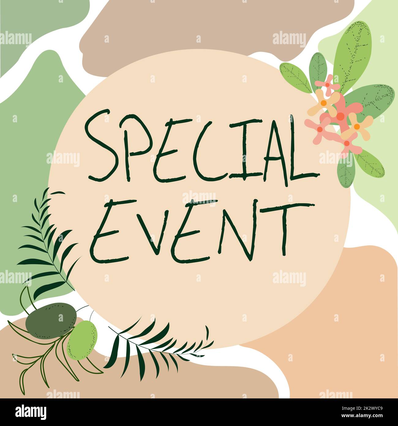 Sign displaying Special Event. Business overview Function to generate ...