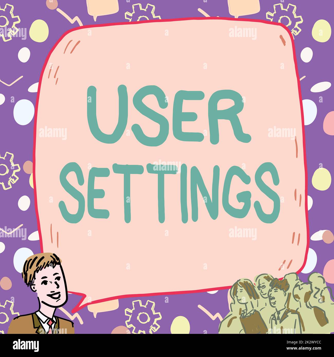 Text showing inspiration User Settings. Internet Concept Configuration of appearance Operating ...