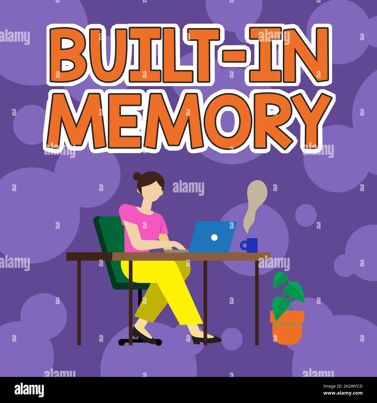 Hand writing sign Built In Memory. Conceptual photo device or feature ...