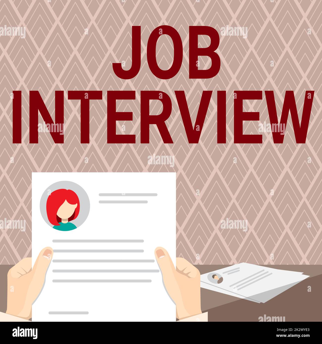 Handwriting text Job Interview. Business approach Assessment Questions ...