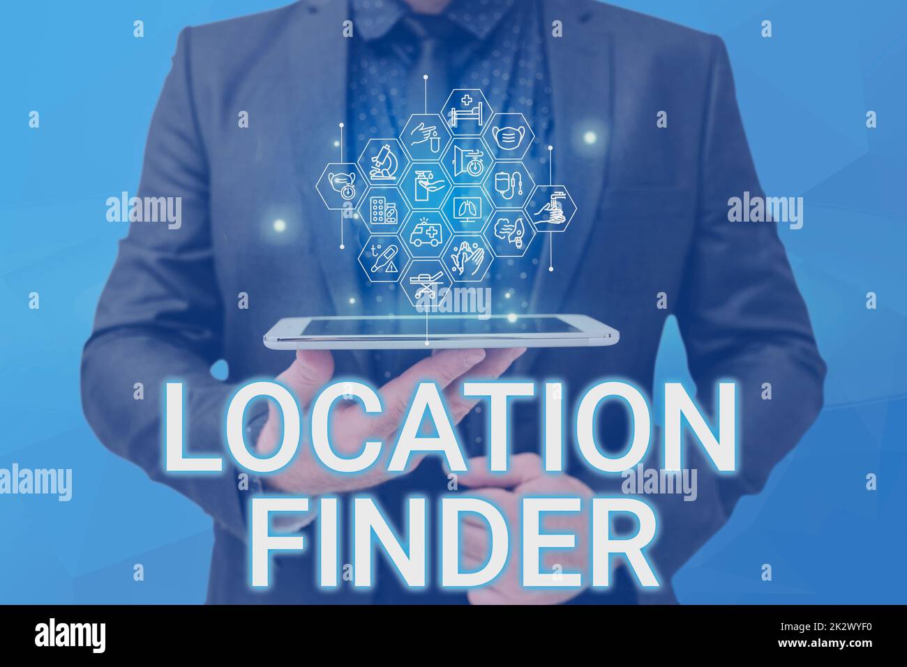 Conceptual display Location Finder. Internet Concept A service featured ...