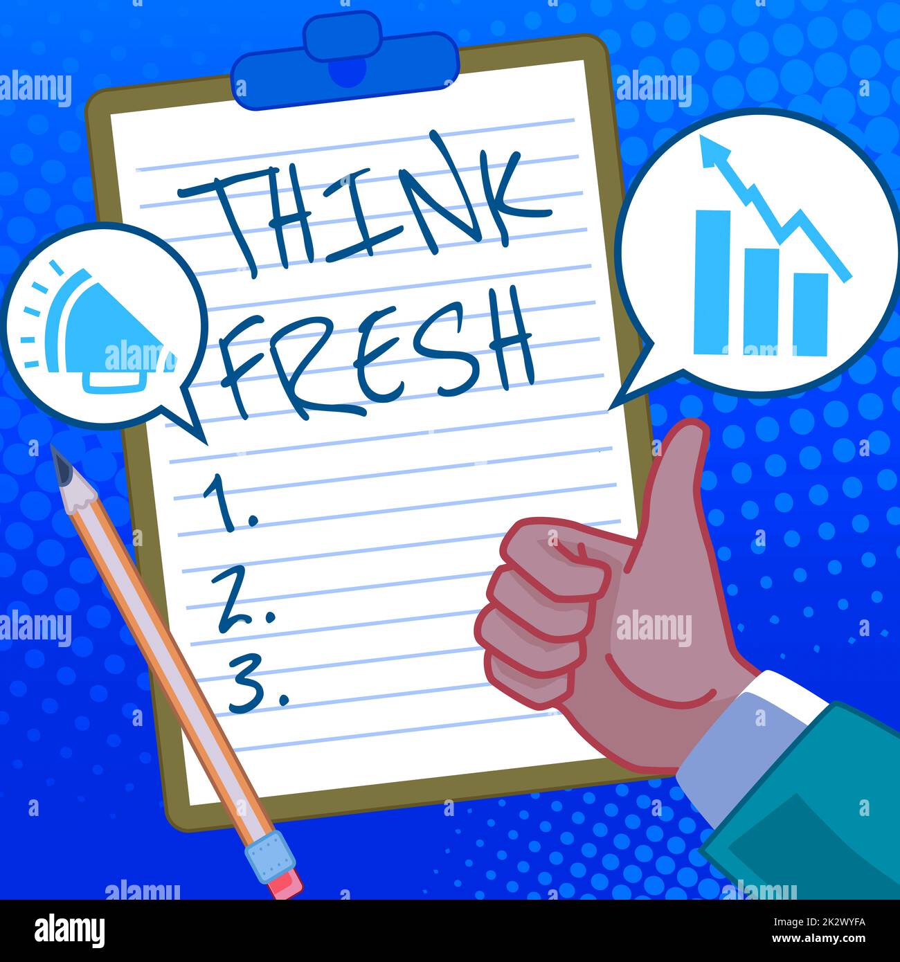 Text showing inspiration Think Fresh. Business overview Thinking on ... Text showing inspiration Think Fresh. Business overview Thinking on ...