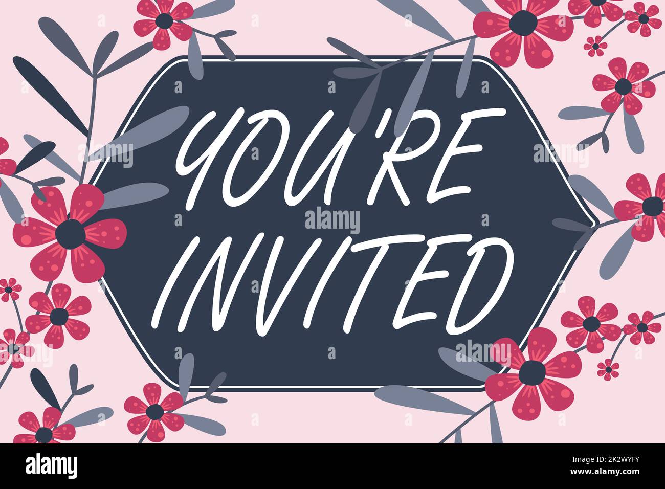 Text caption presenting You Re Invited. Business concept Please join us ... Text caption presenting You Re Invited. Business concept Please join us ...