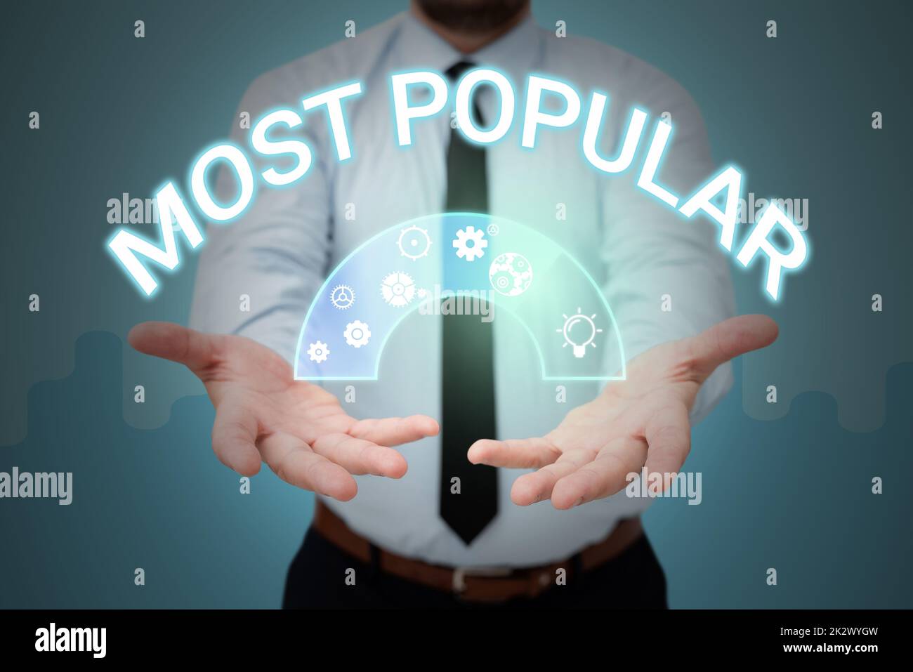 Text showing inspiration Most Popular. Business idea Liked Followed ...