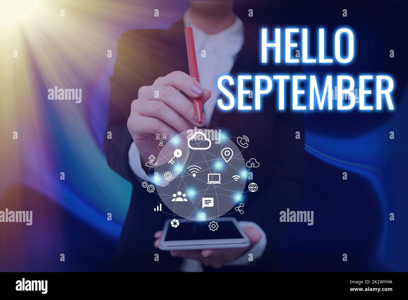 Text showing inspiration Hello September. Business idea Eagerly wanting ...