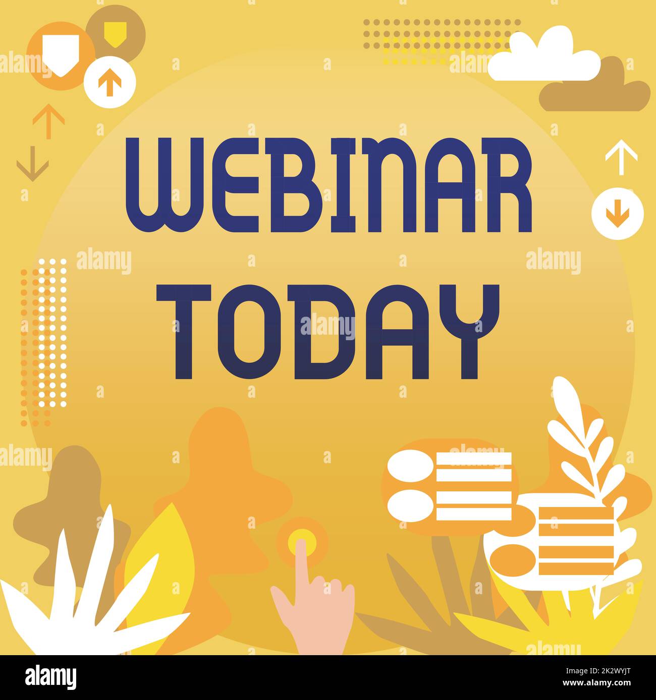 Conceptual display Webinar Today. Word for live online educational ...