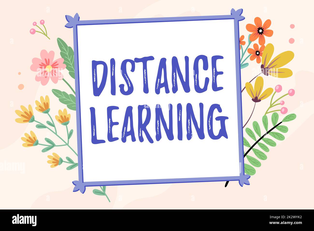 Text caption presenting Distance Learning. Word for educational ... Text caption presenting Distance Learning. Word for educational ...