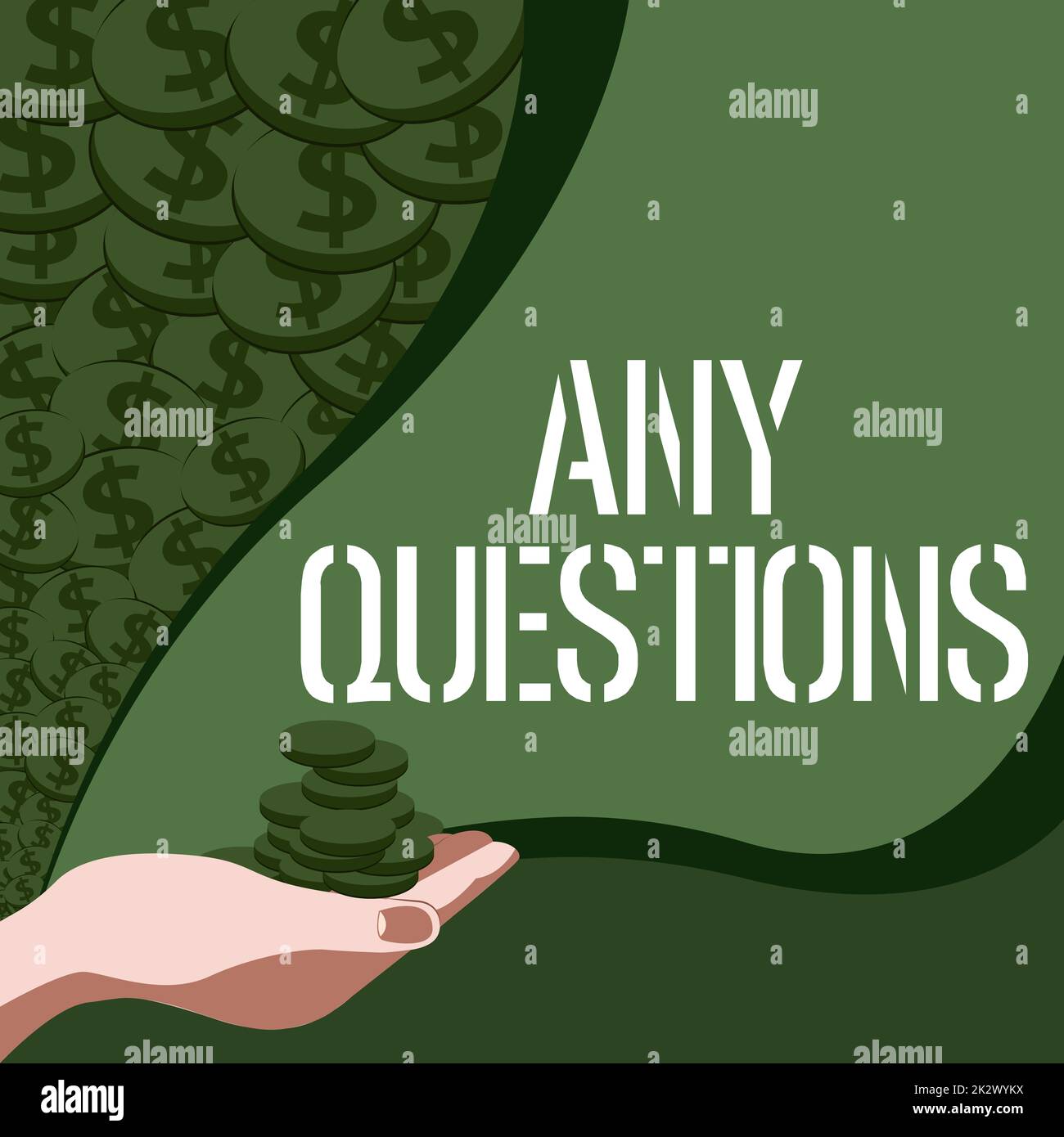 Sign displaying Any Questions. Business showcase Clueless Blank face ...