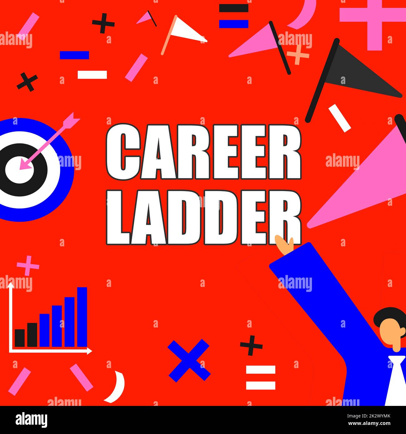 Writing displaying text Career Ladder. Business idea Job Promotion ...