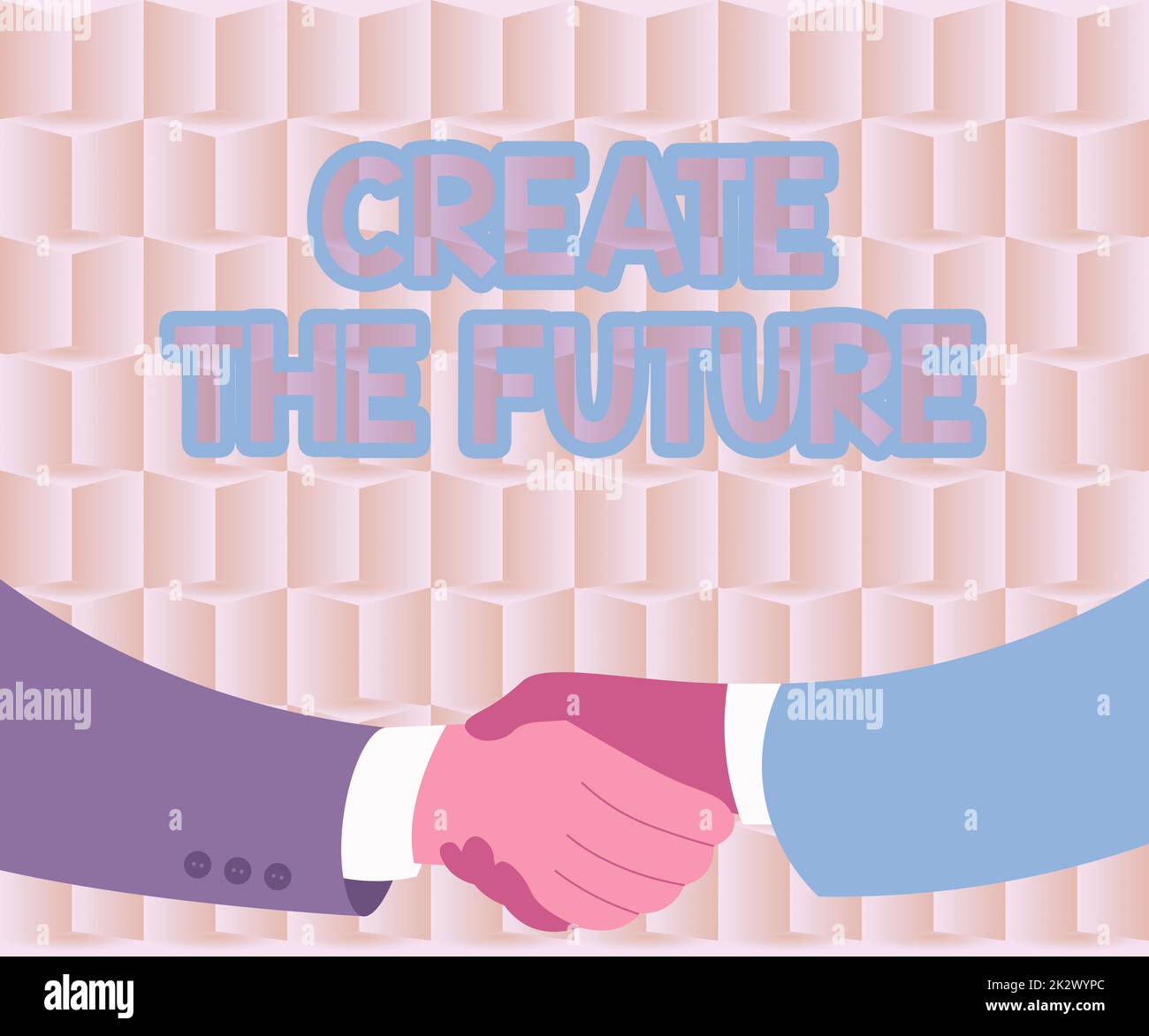 Conceptual display Create The Future. Word Written on work really hard ...