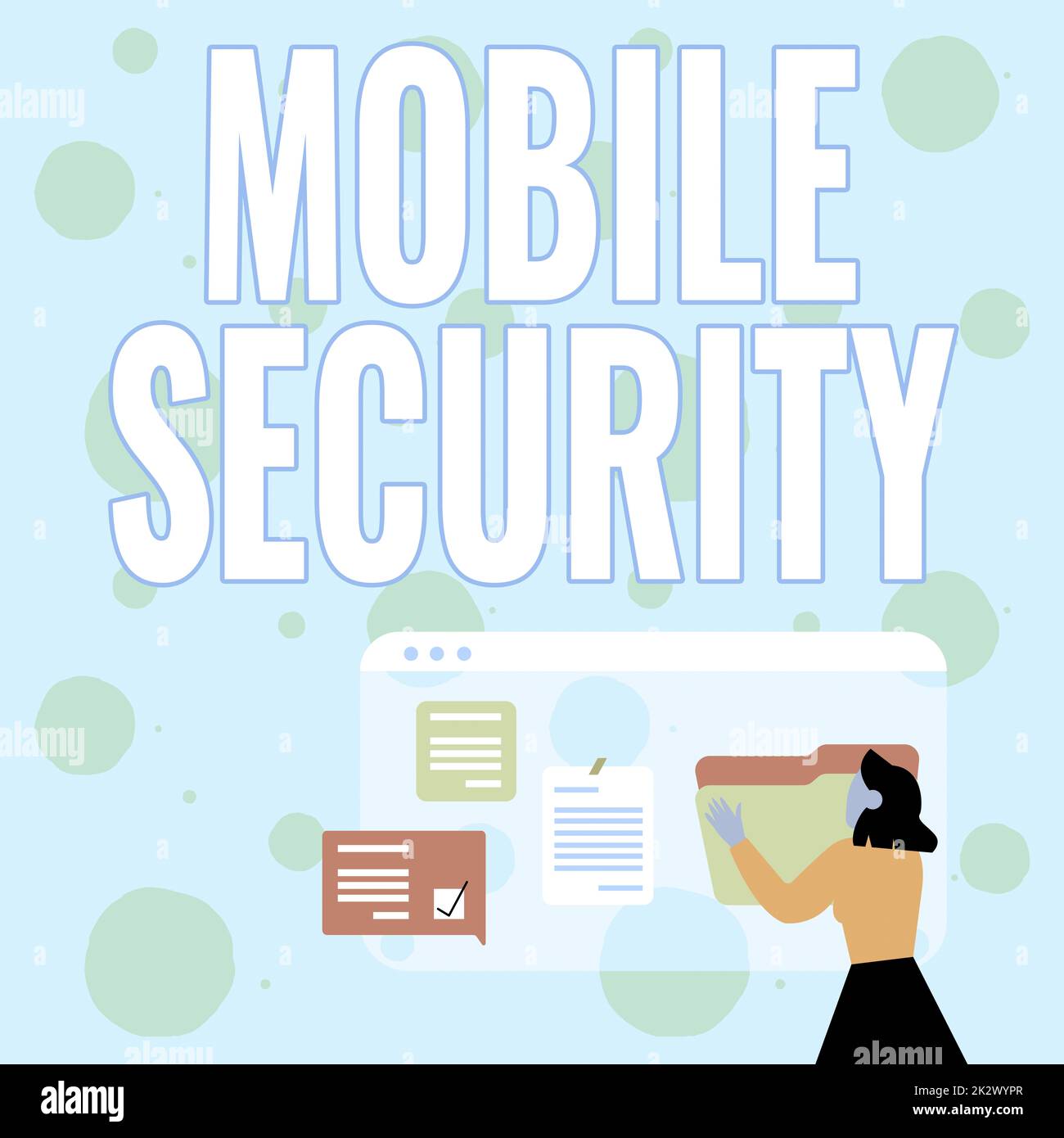 Handwriting Text Mobile Security Internet Concept Protection Of Mobile Phone From Threats And