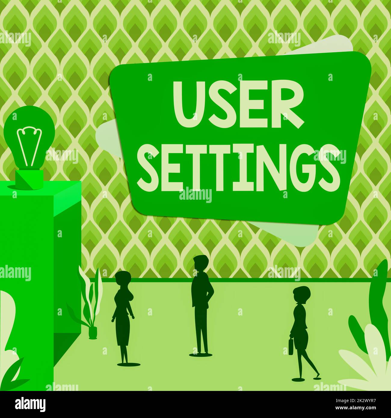 Conceptual display User Settings. Business showcase Configuration of appearance Operating System ...