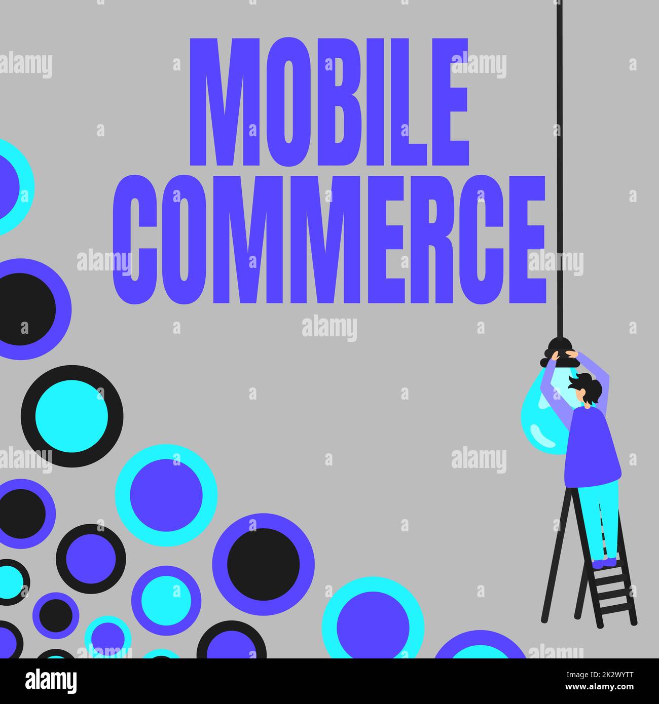 Text Sign Showing Mobile Commerce Business Idea Using Mobile Phone To