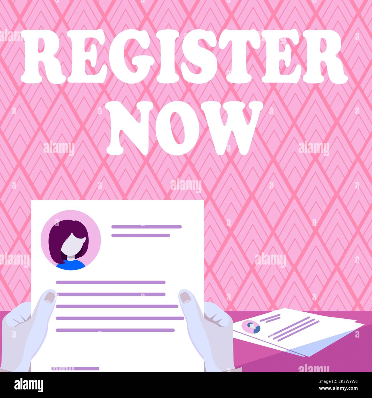 Hand writing sign Register Now. Word for Name in an Official List ...