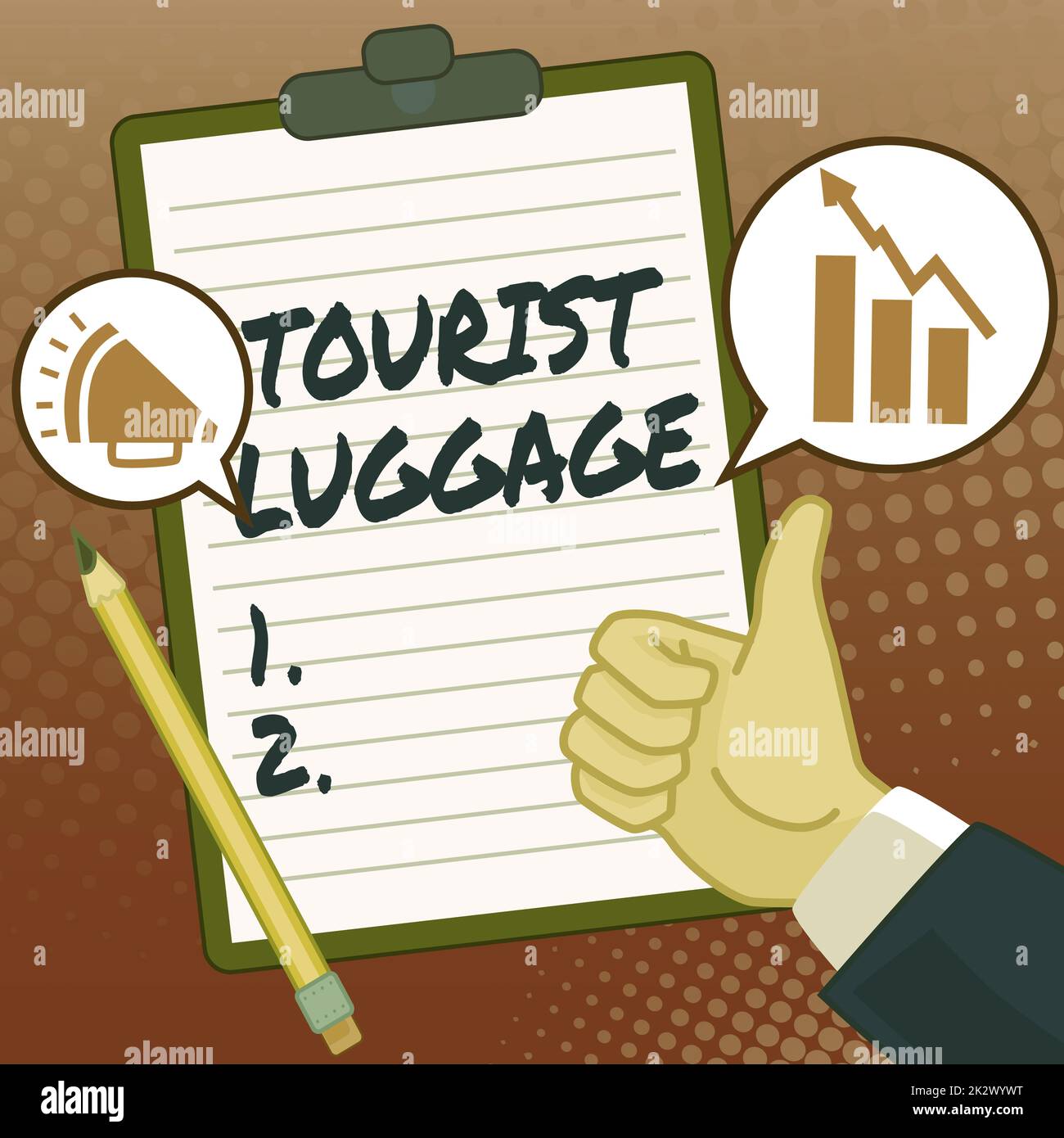 Text sign showing Tourist Luggage. Business overview big bag that ...