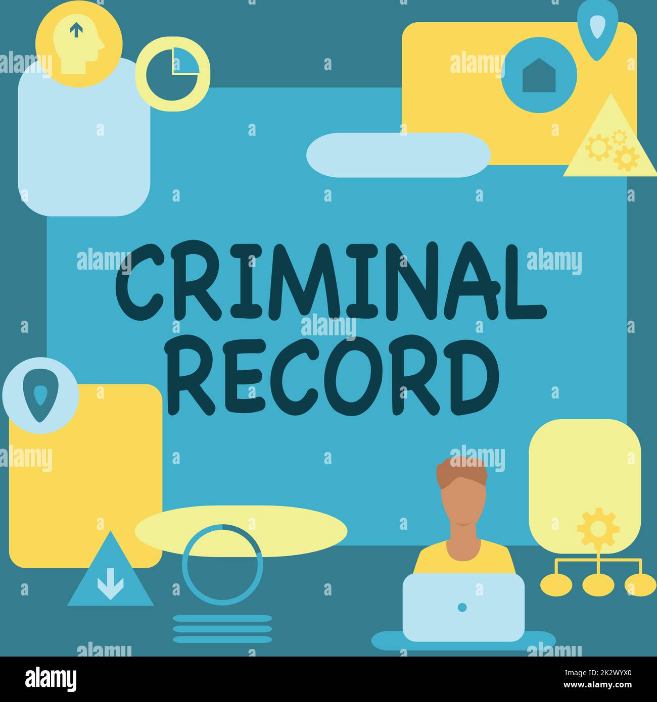Conceptual caption Criminal Record. Business idea profile of a person ...