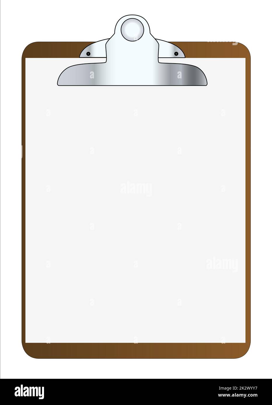 Clipboard With Blank White Paper Stock Photo - Alamy