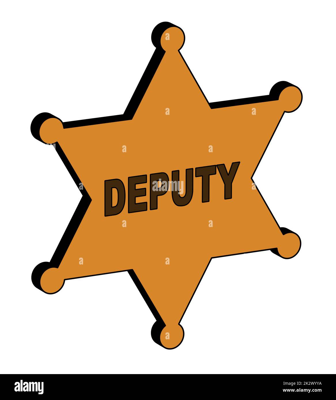 Cartoon Deputy Badge Stock Photo - Alamy