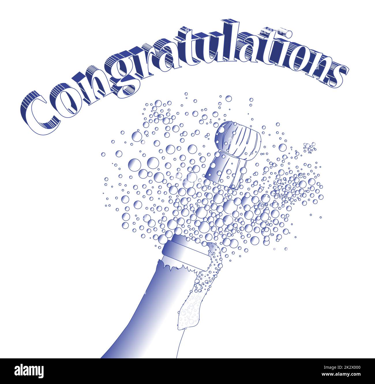 Congratulations Champagne Bottle Stock Photo - Alamy