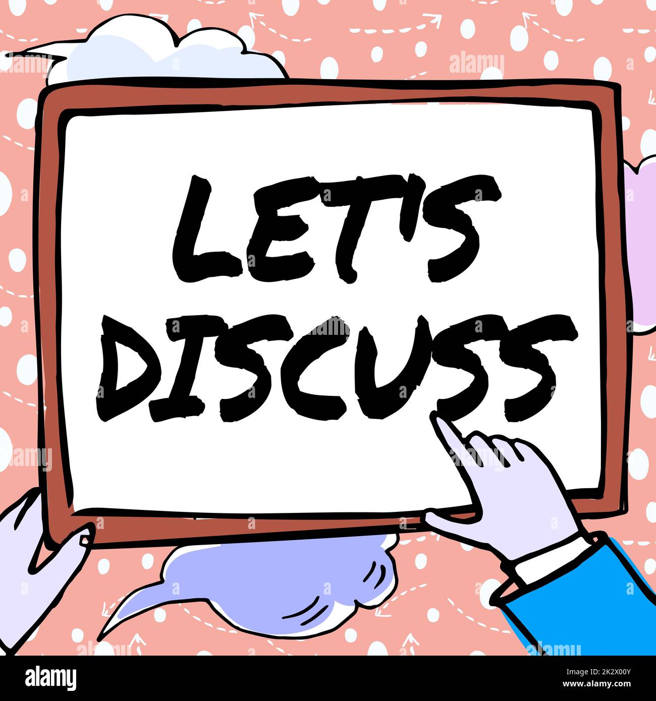 Conceptual caption Let S Discuss. Internet Concept Permit to Talk Open ...