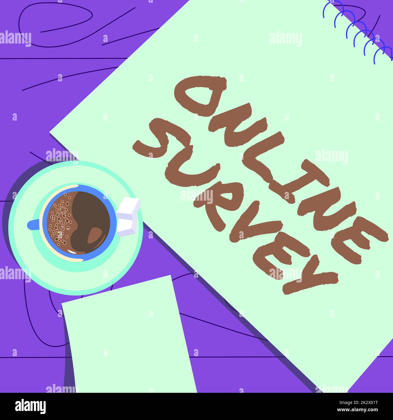 Sign displaying Online Survey. Business overview Reappraisal Feedback ...