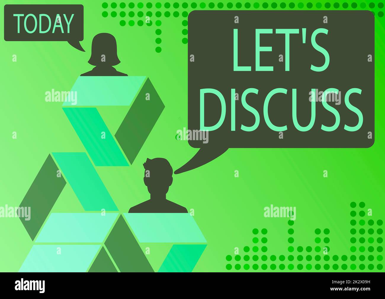 Conceptual caption Let S Discuss. Word Written on Permit to Talk Open ...