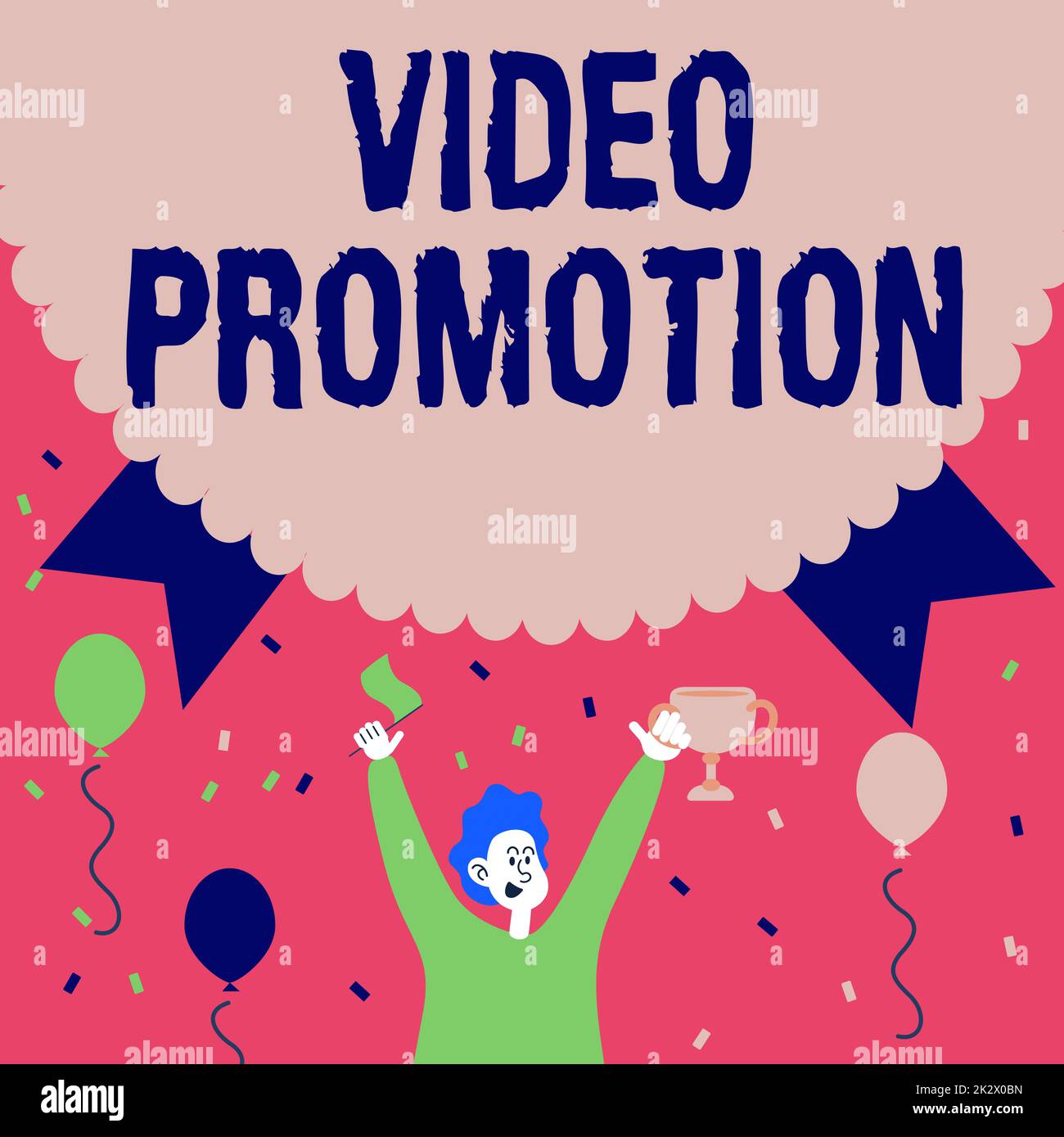 Handwriting text Video Promotion. Business concept Video Promotion Man ...