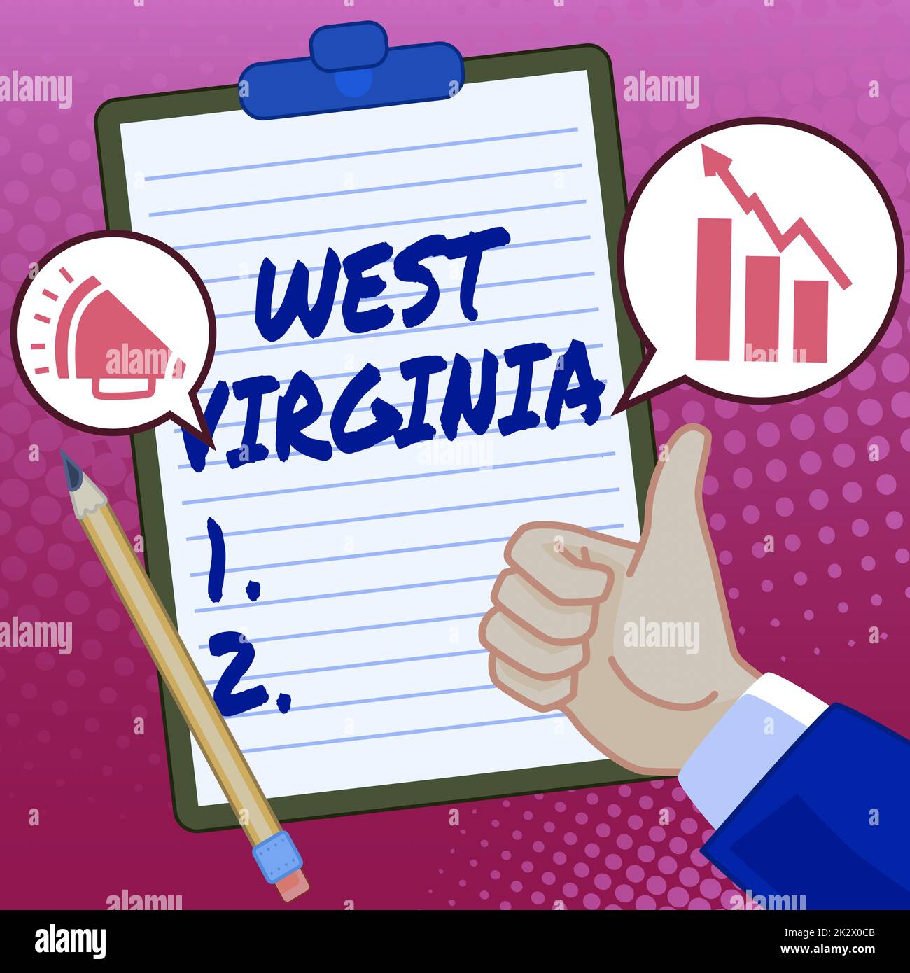 Hand writing sign West Virginia. Business idea United States of America ...