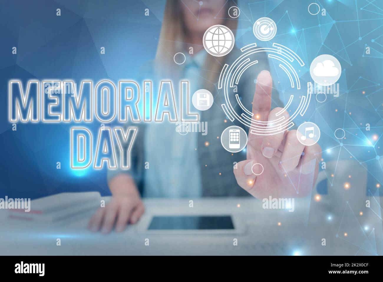 Writing displaying text Memorial Day. Business concept To honor and ...