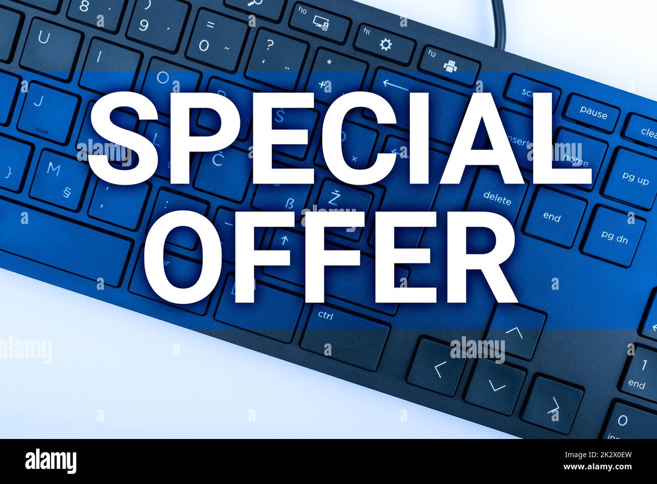 Text caption presenting Special Offer. Conceptual photo Selling at a ...