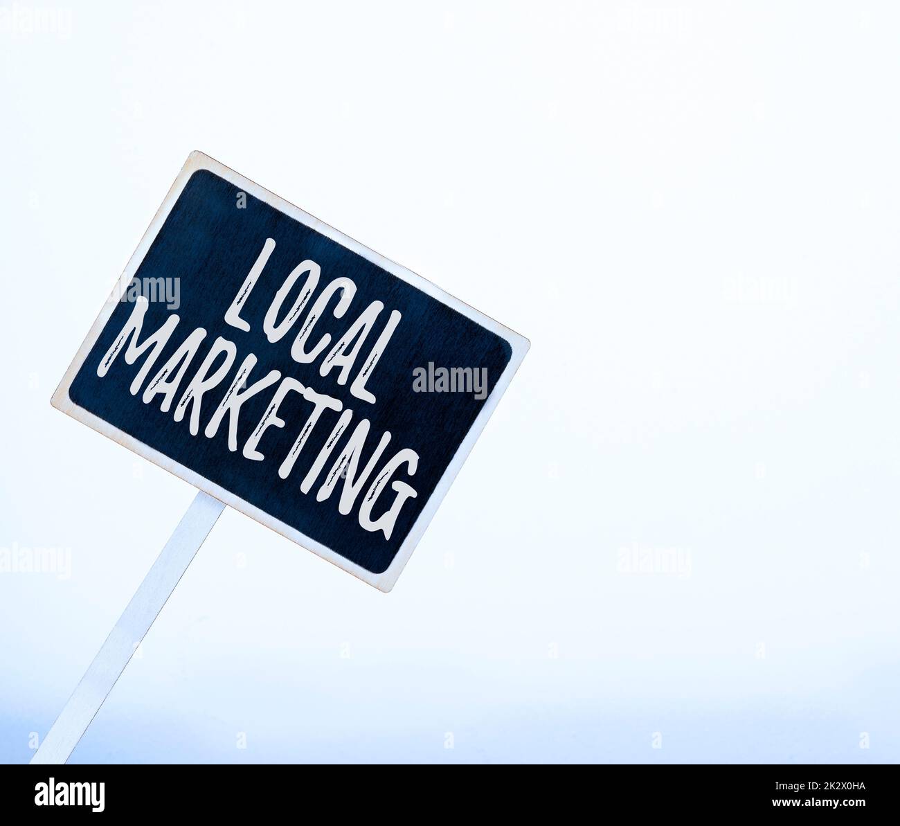 Text sign showing Local Marketing. Word for A local business where a ...