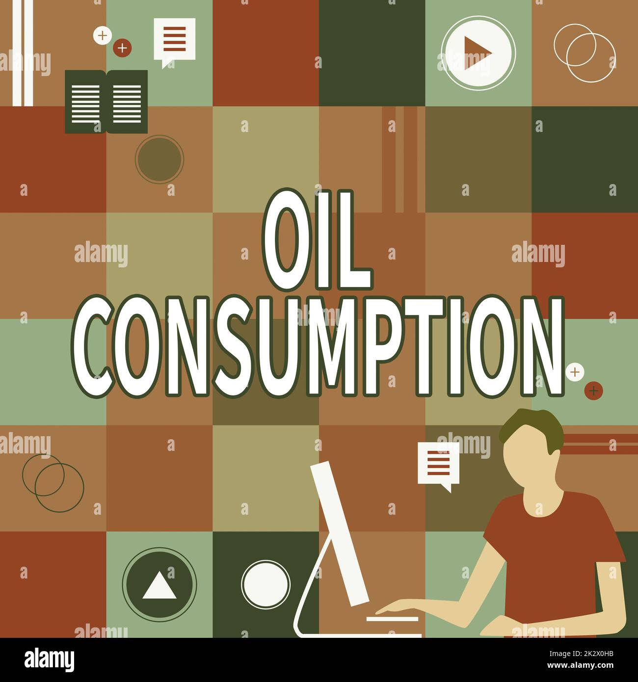 Conceptual display Oil Consumption. Word Written on This entry is the ...