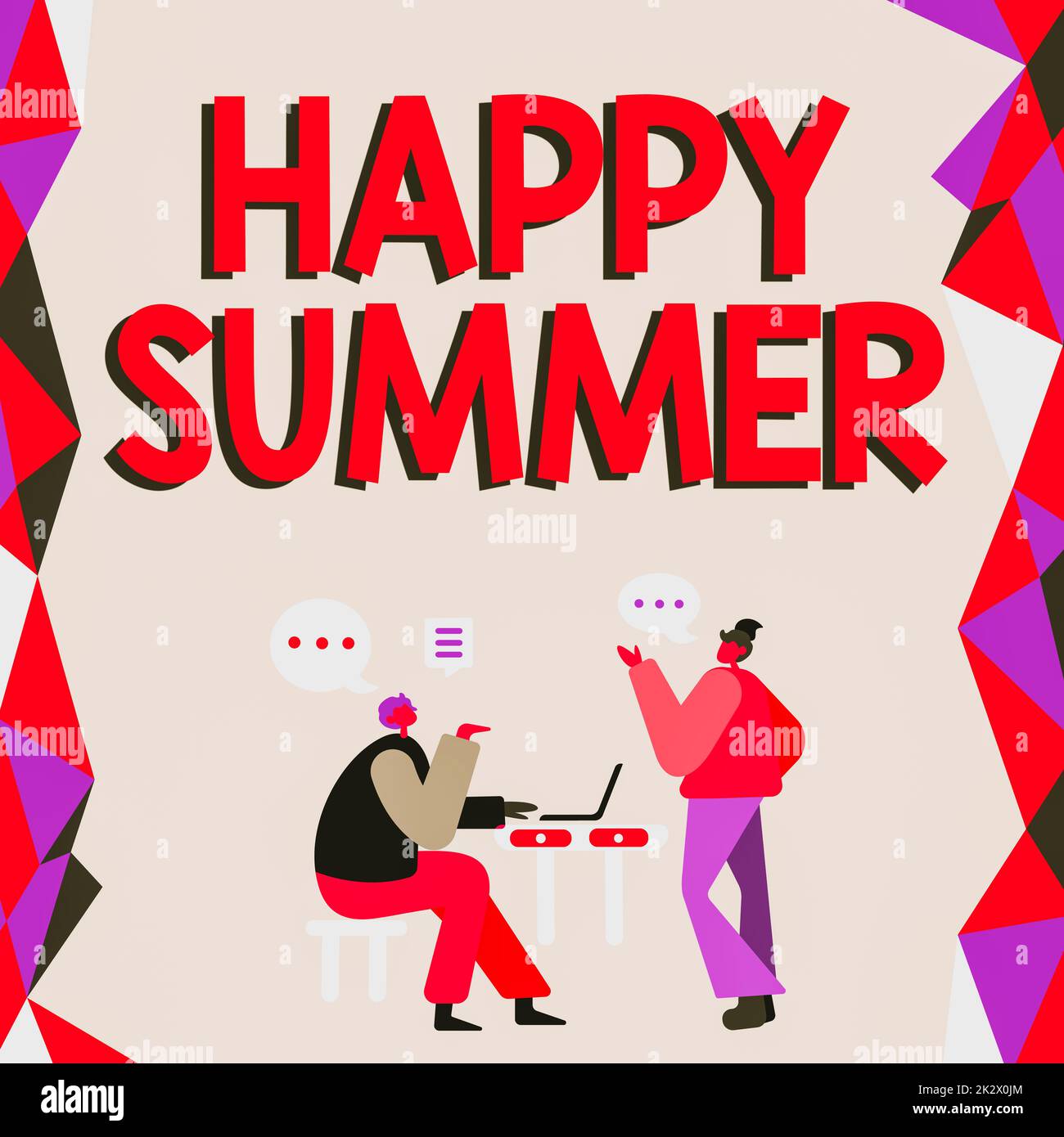 Sign displaying Happy Summer. Concept meaning Beaches Sunshine ...