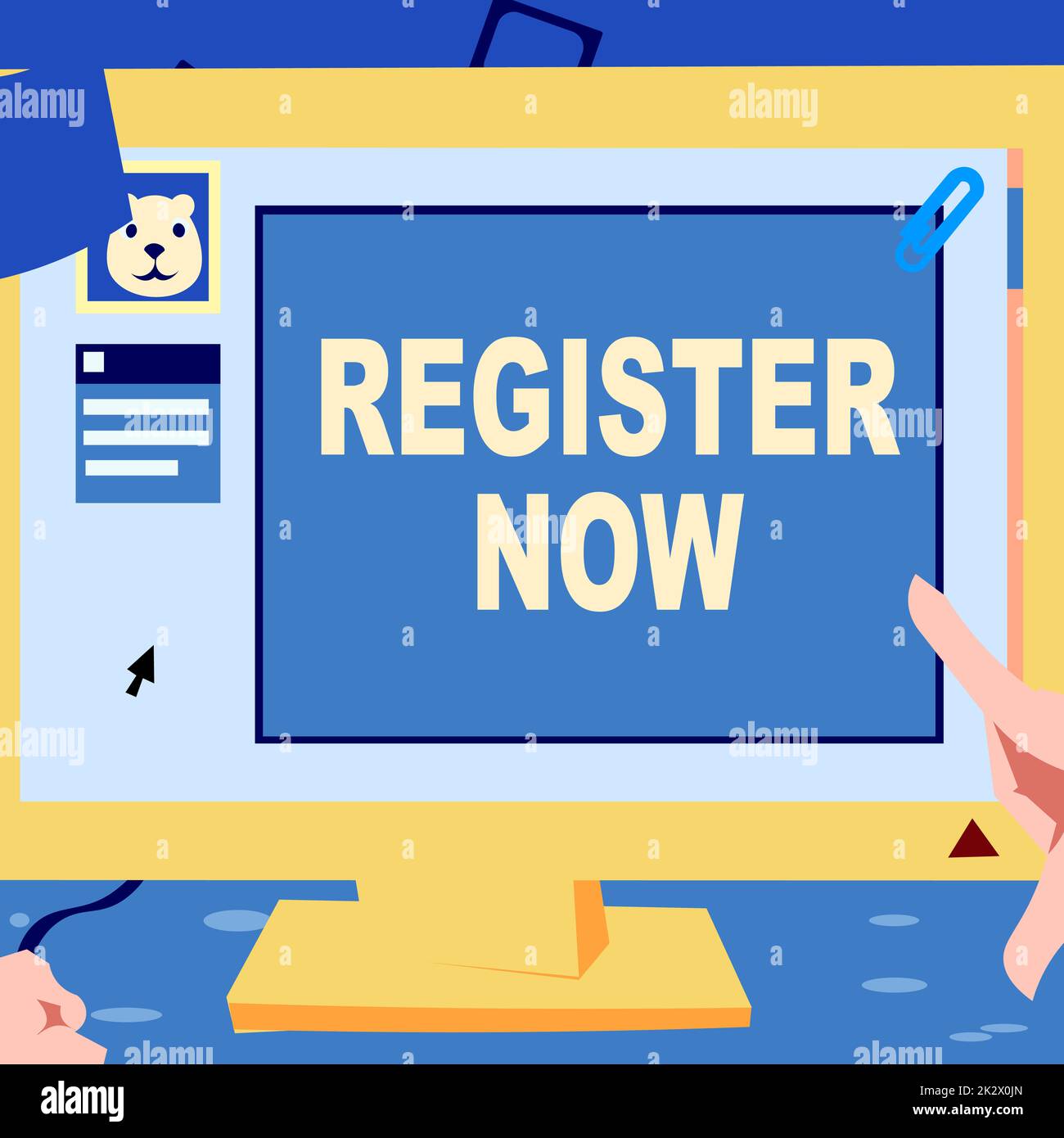 Conceptual caption Register Now. Business idea Name in an Official List ...