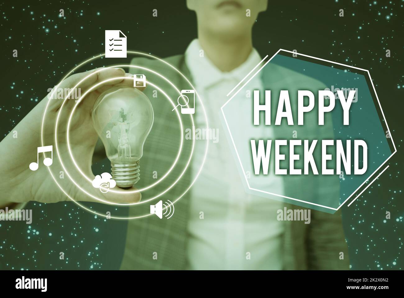 Sign displaying Happy Weekend. Business concept Cheerful rest day Time ...