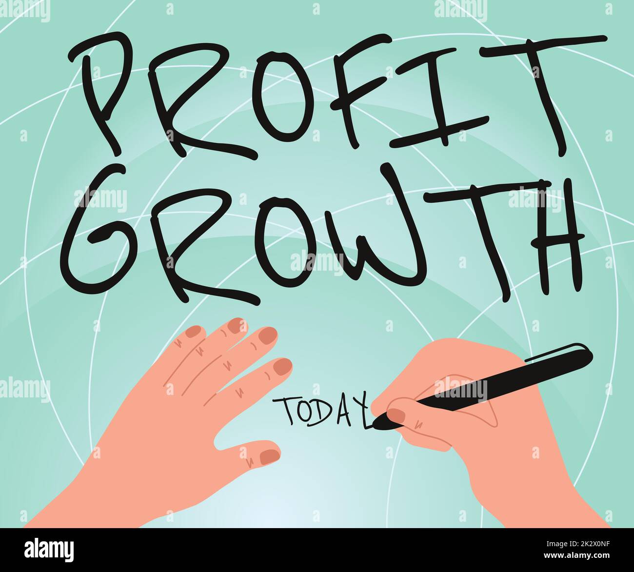 Hand writing sign Profit Growth. Business overview Objectives ...