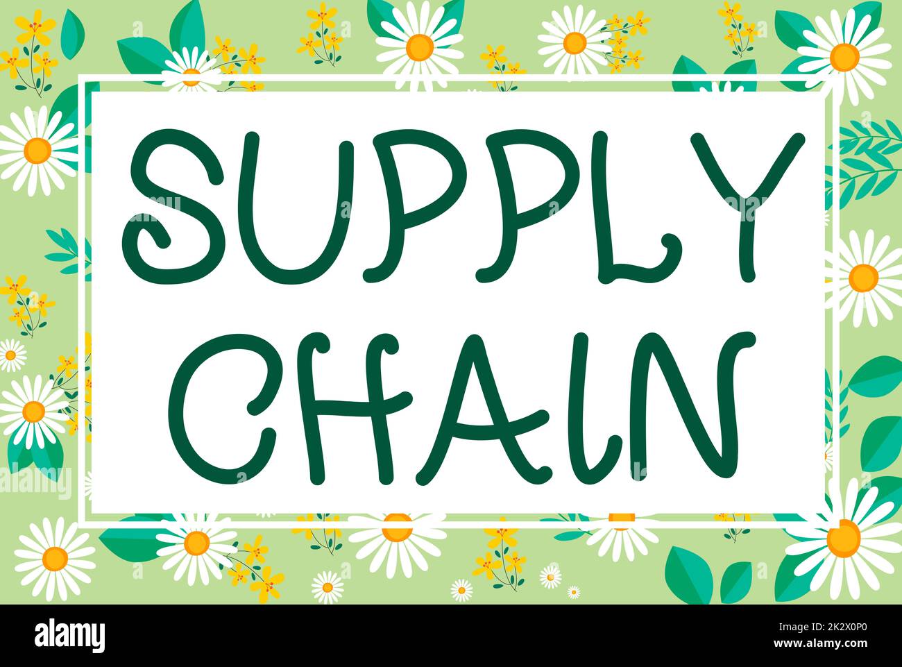 Text sign showing Supply Chain. Business idea System of organization ...