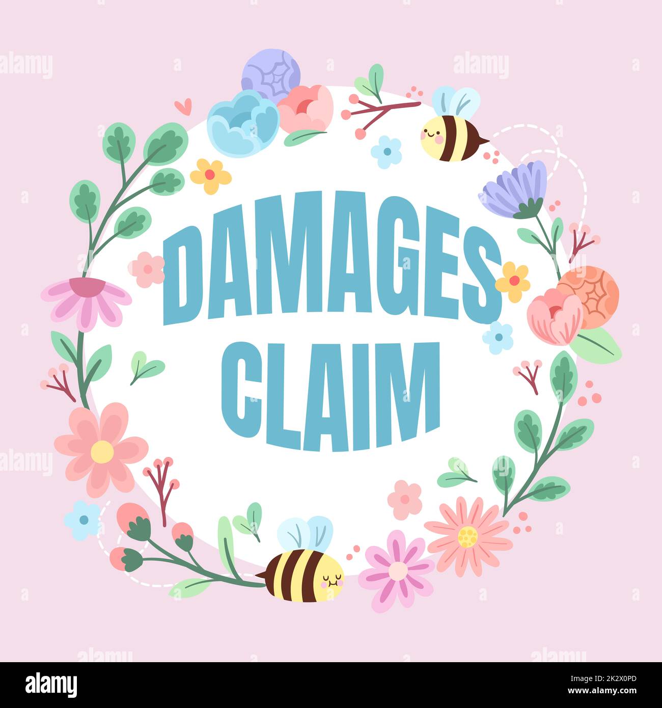 Conceptual display Damages Claim. Business approach Demand Compensation ...