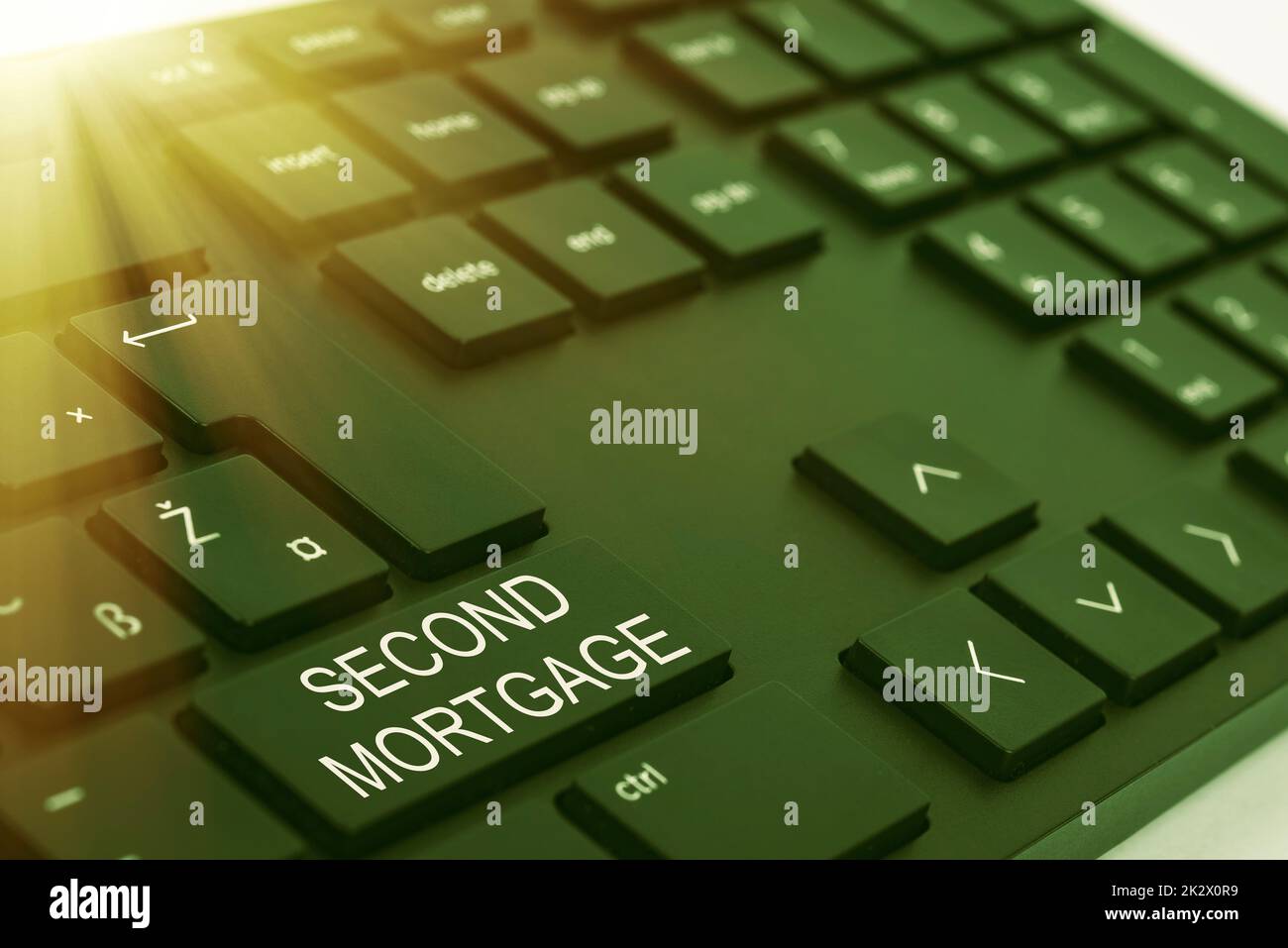Conceptual display Second Mortgage. Internet Concept lien on property ...