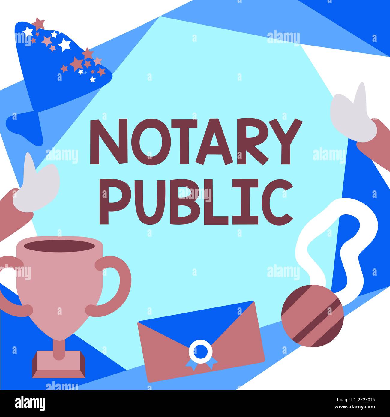 Text caption presenting Notary Public. Business concept Legality ...