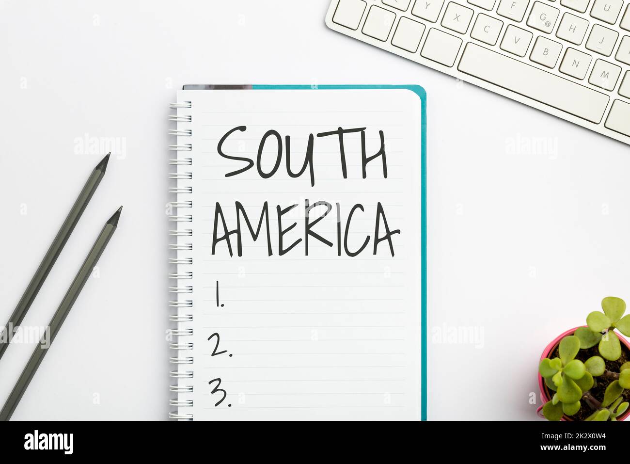 Writing displaying text South America. Internet Concept Continent in ...
