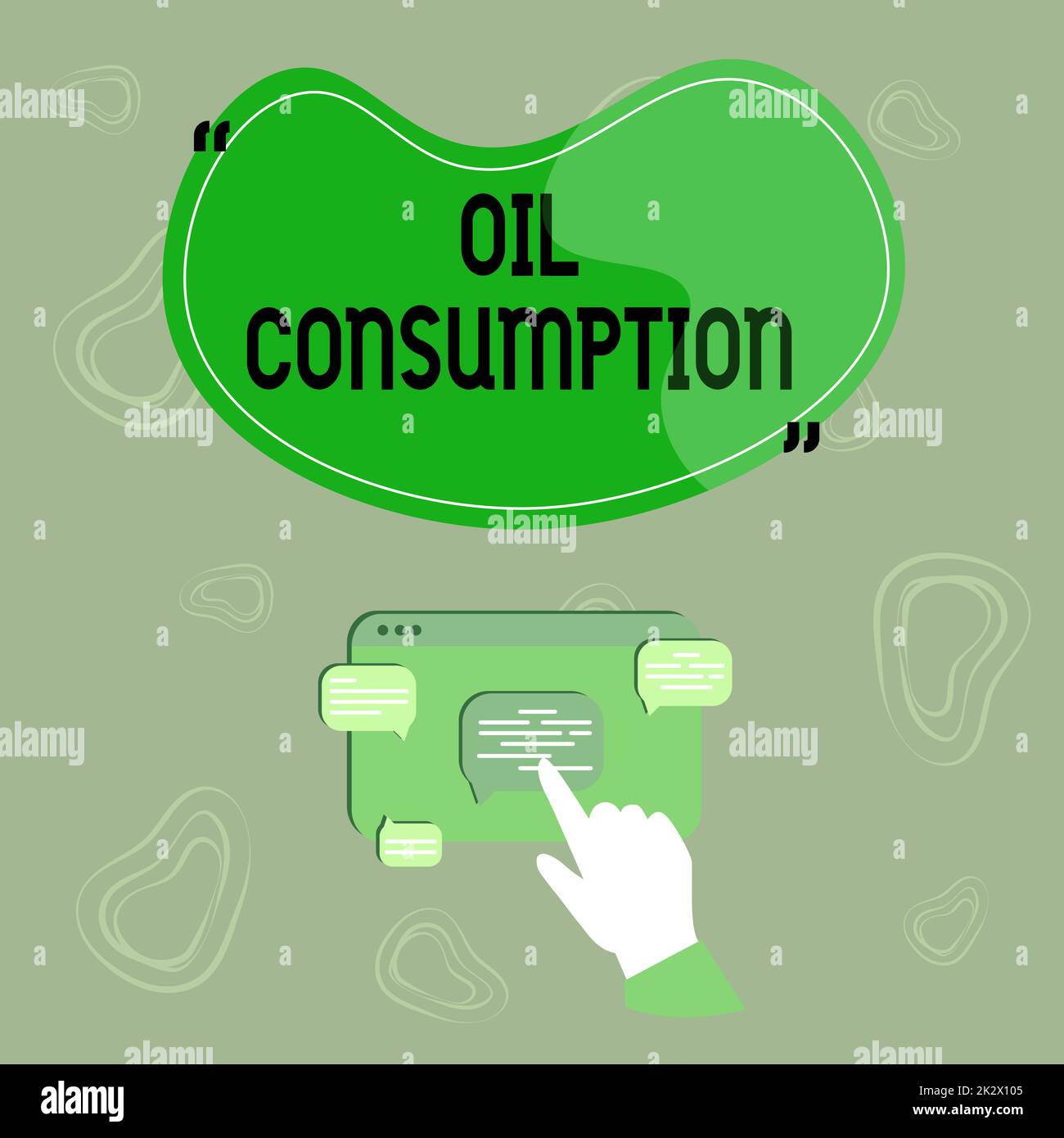 Text caption presenting Oil Consumption. Business overview This entry ...