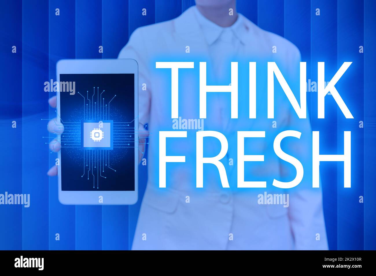 Text caption presenting Think Fresh. Word for Thinking on natural ...