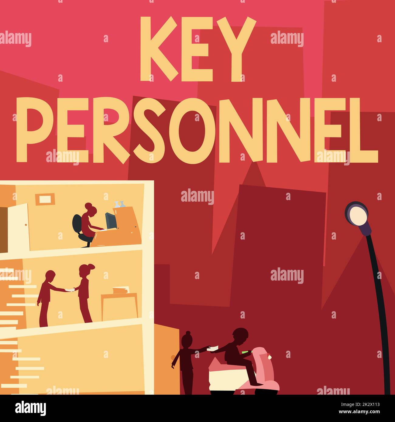 Sign displaying Key Personnel. Business overview Program Directors ...