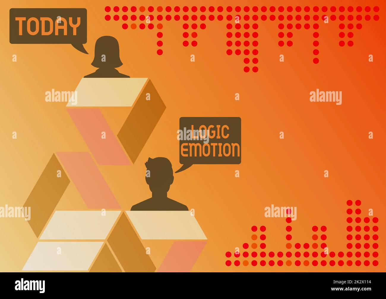 Inspiration showing sign Logic Emotion. Business concept Unpleasant ...