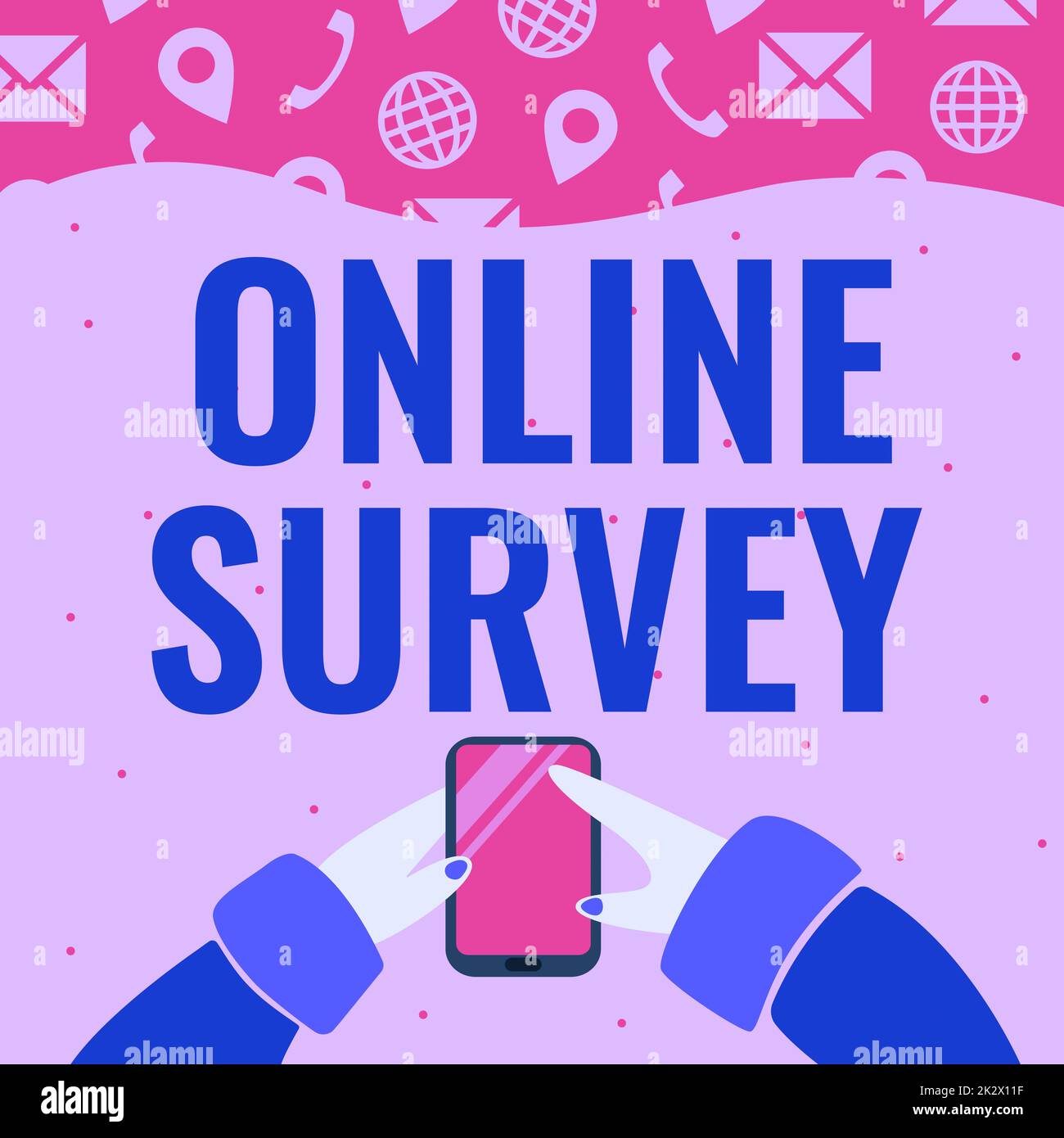 Text sign showing Online Survey. Internet Concept Reappraisal Feedback ...