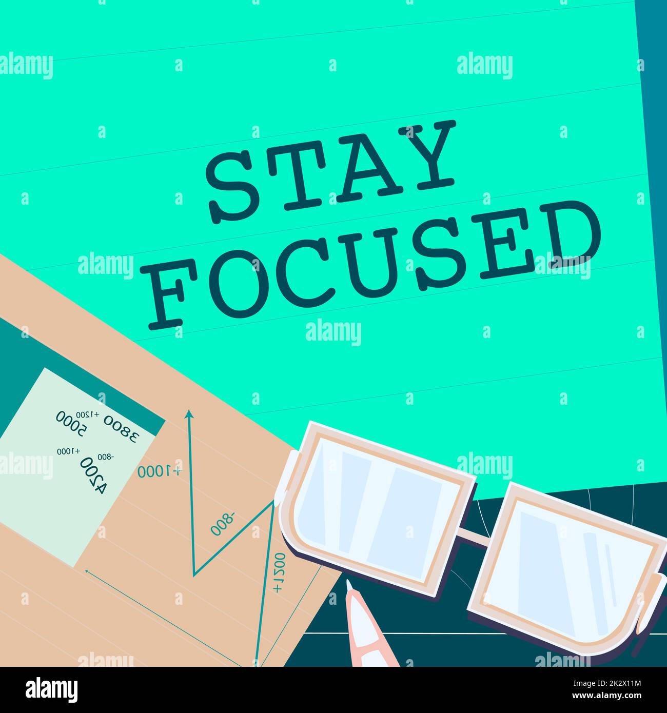 Writing displaying text Stay Focused. Business concept Be attentive Concentrate Prioritize the ...