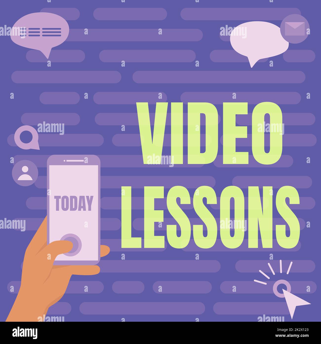 Handwriting text Video Lessons. Word Written on Online Education ...