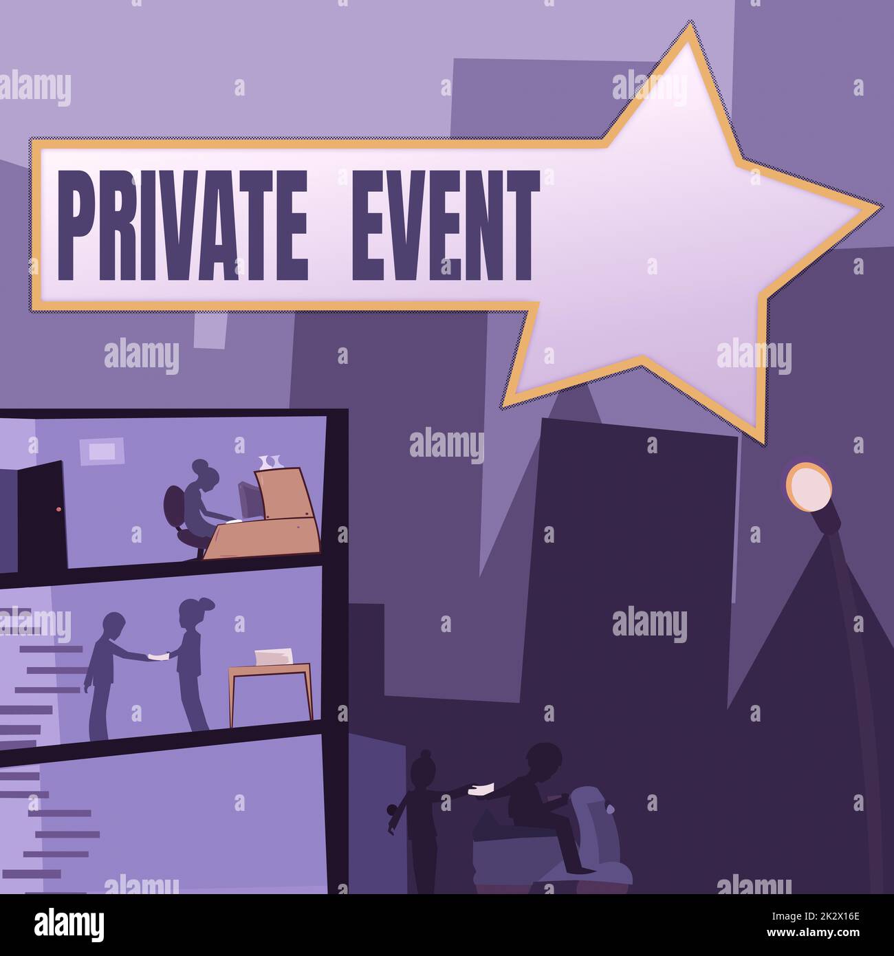 Sign displaying Private Event. Word Written on Exclusive Reservations ...