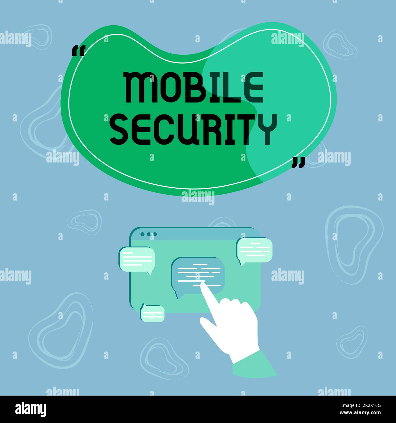 Handwriting Text Mobile Security Conceptual Photo Protection Of Mobile Phone From Threats And